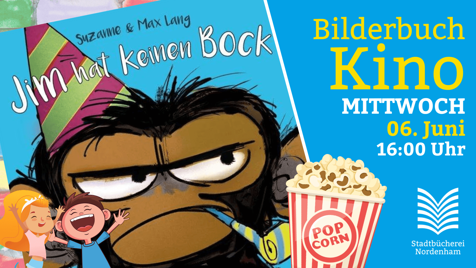 Bilderbuchkino "Jim hat keinen Bock" » Stadtbücherei Nordenham