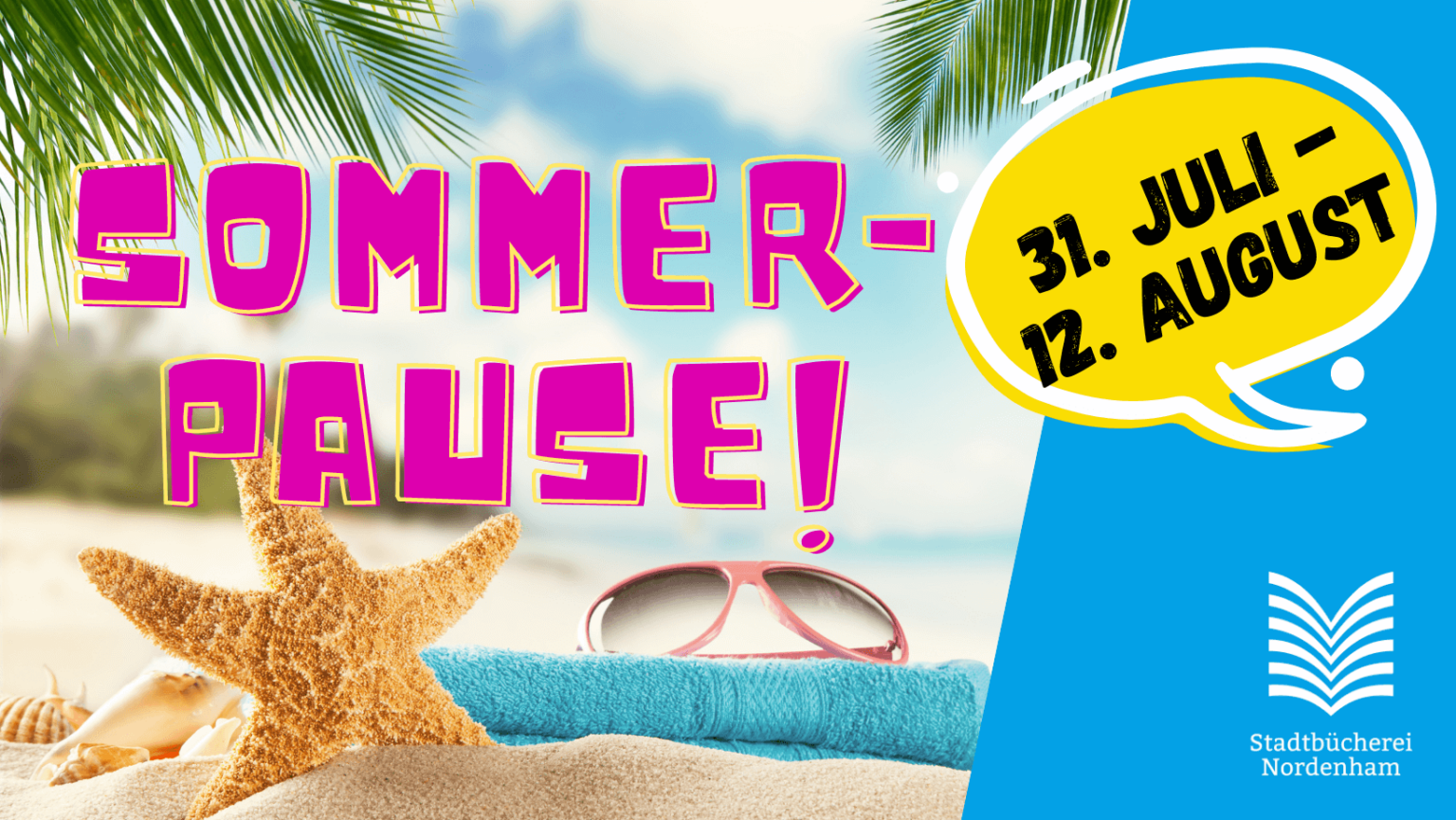 Sommerpause 2023 » Stadtbücherei Nordenham