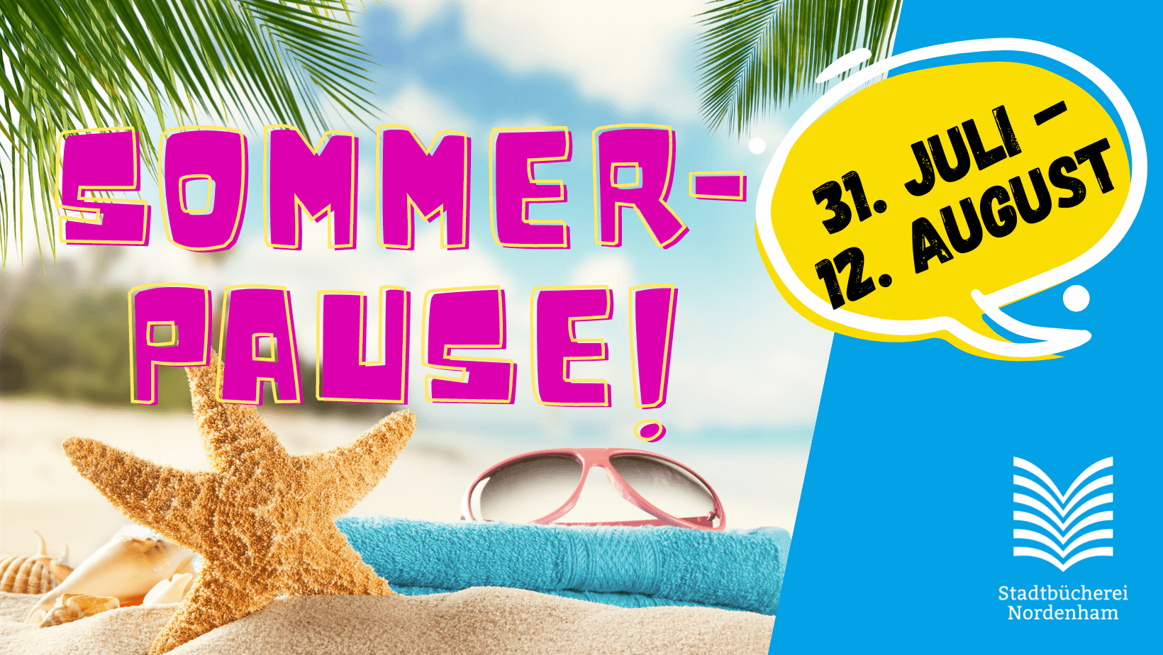 Sommerpause 2023 » Stadtbücherei Nordenham