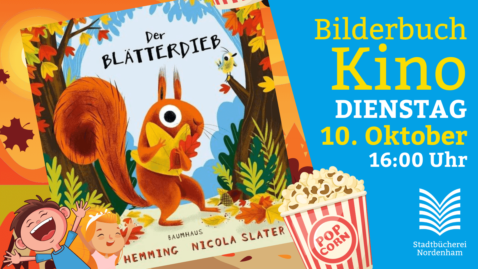 Bilderbuchkino "Der Blätterdieb" » Stadtbücherei Nordenham